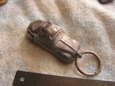 Vintage Silver Key Chain Classic Car | eBay