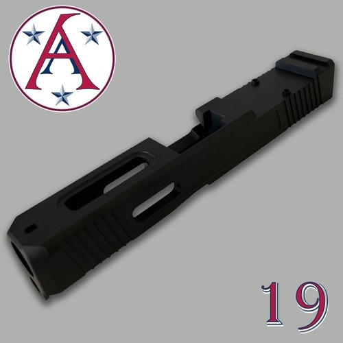 G19 SLIDE GEN 1-3, BLACK CERAKOTE, RMR CUT, SIDE CUTS, SERRATIONS ...