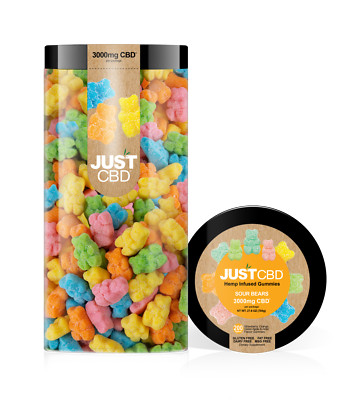 CBD Gummies Edible Just CBD Sour Bear Gummy 250-3000mg Pure Cannabidiol ...