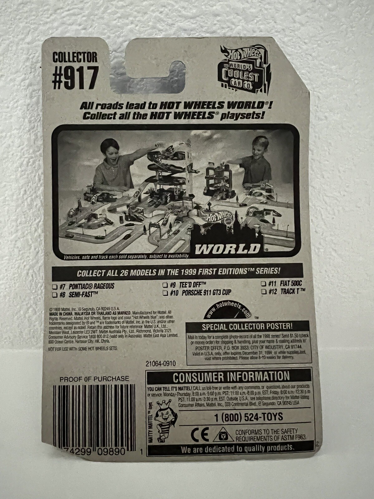 Hot Wheels Track T 1999 First Editions 12 of 26 Cars Collector 917 NIB ...