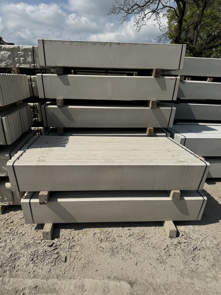 NEW ~ SMOOTH REINFORCED CONCRETE GARDEN BASE PANELS / BOARDS ~ 6FT X ...