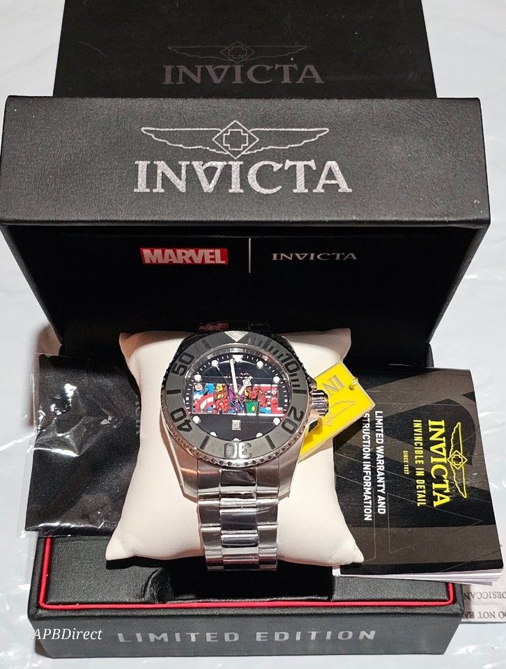 Invicta - Marvel #68 Logo - 50mm Limited Edition Flame-Fusion mens ...