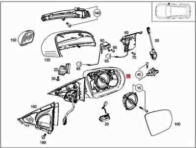Genuine MERCEDES S205 W205 C-CLASS W205 Mirror frame 2058100200 | eBay