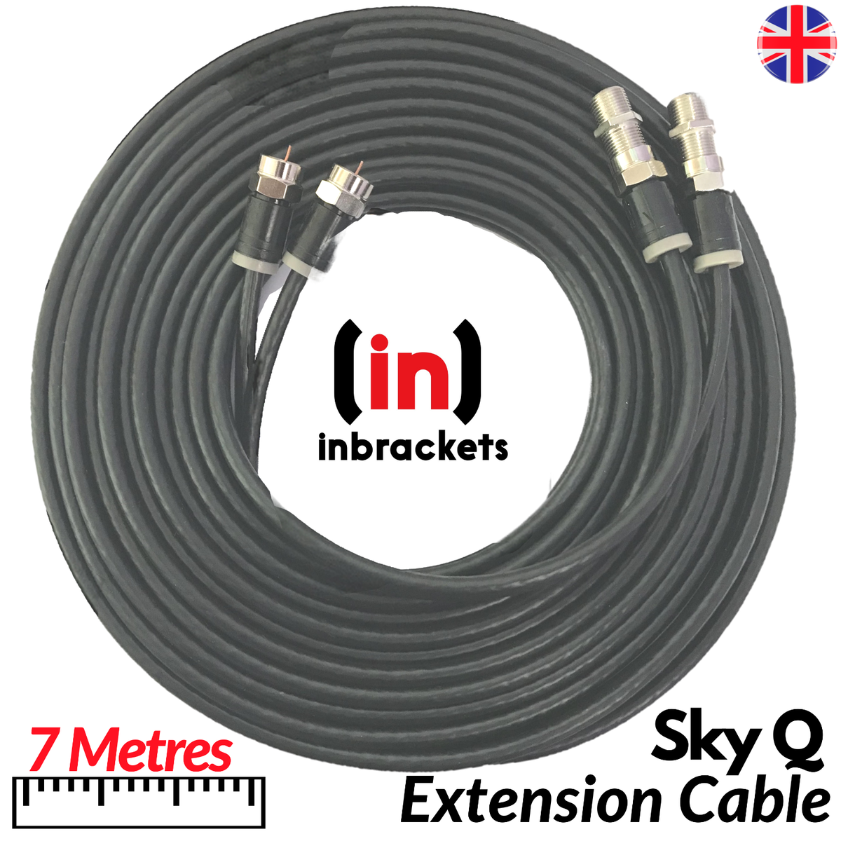 Antenna Cable Extension Premium Twin Coax Cable Extension For Sky Q ...
