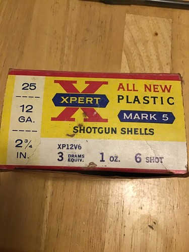 VINTAGE WESTERN XPERT MARK 5 PLASTIC SHOTGUN SHELLS! 12G 6 SHOT- EMPTY ...