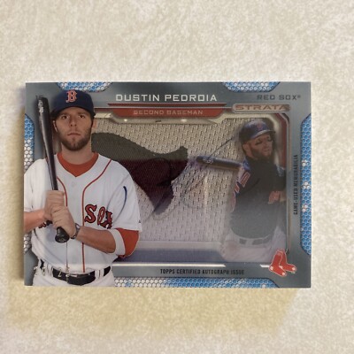 2014 Topps Strata DUSTIN PEDROA PATCH AUTO SP 20/25 Boston Red Sox | eBay