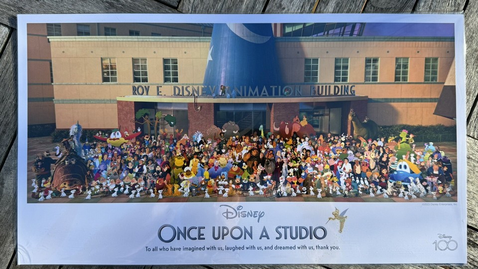 Disney 100 Once Upon a Studio Lithograph Animated Characters New 9.5 X ...