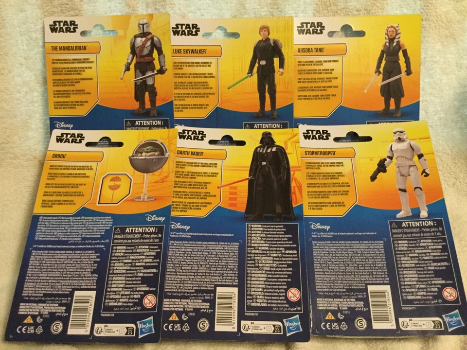STAR WARS Epic Hero Ser. Set of 6 Luke Vader Yoda Mandolorian Ashoka ...