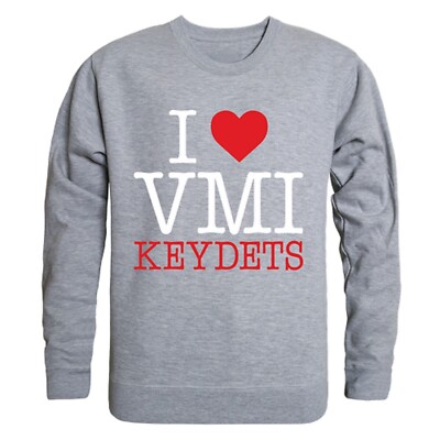 Virginia Military Institute Keydets VMI I Love Crewneck Sweatshirt ...