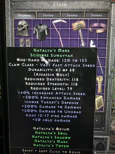 Diablo 2 Resurrected Natalya's Set NONLADDER PC | eBay