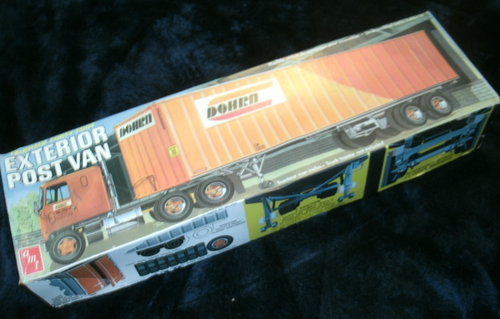 Original 1970s AMT 1/25 40' Fruehauf Exterior Post Trailer Dohrn Model Kit T532 | eBay