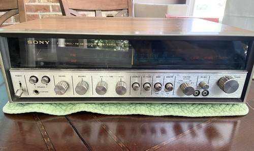 Sony STR-6046A Vintage AM/FM Stereo Receiver W/ Silver Face Wood Veneer ...