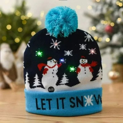 LED Let It Snow Pompom Hat NEW Lights Up | eBay