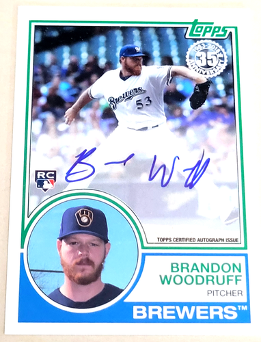 Brandon Woodruff 2018 Topps Certified ROOKIE Autograph Issue - 83A-BW ...