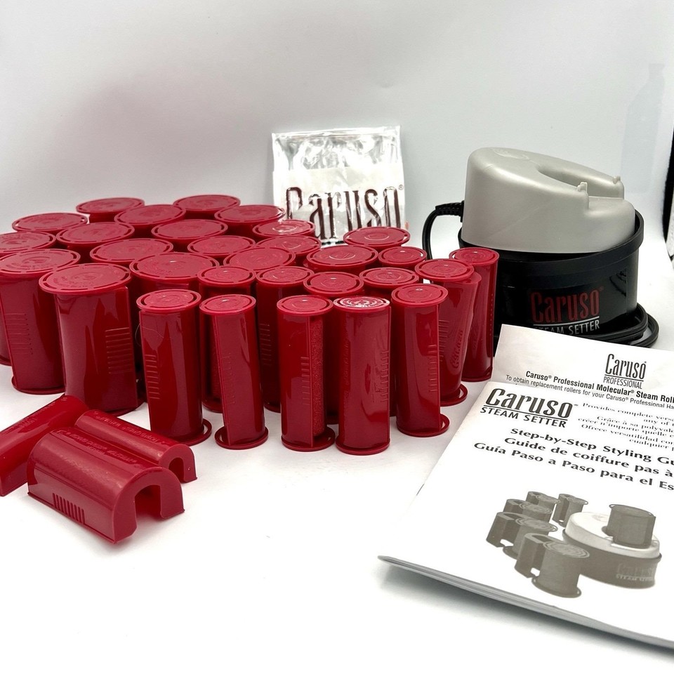 NEW CARUSO IONIC Molecular Steam 30pc Hairsetter/Hot Rollers |5 Sz ...