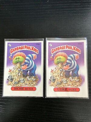 1986 Topps Garbage Pail Kids Series 5 Richie Retch 170a & Luke Puke ...