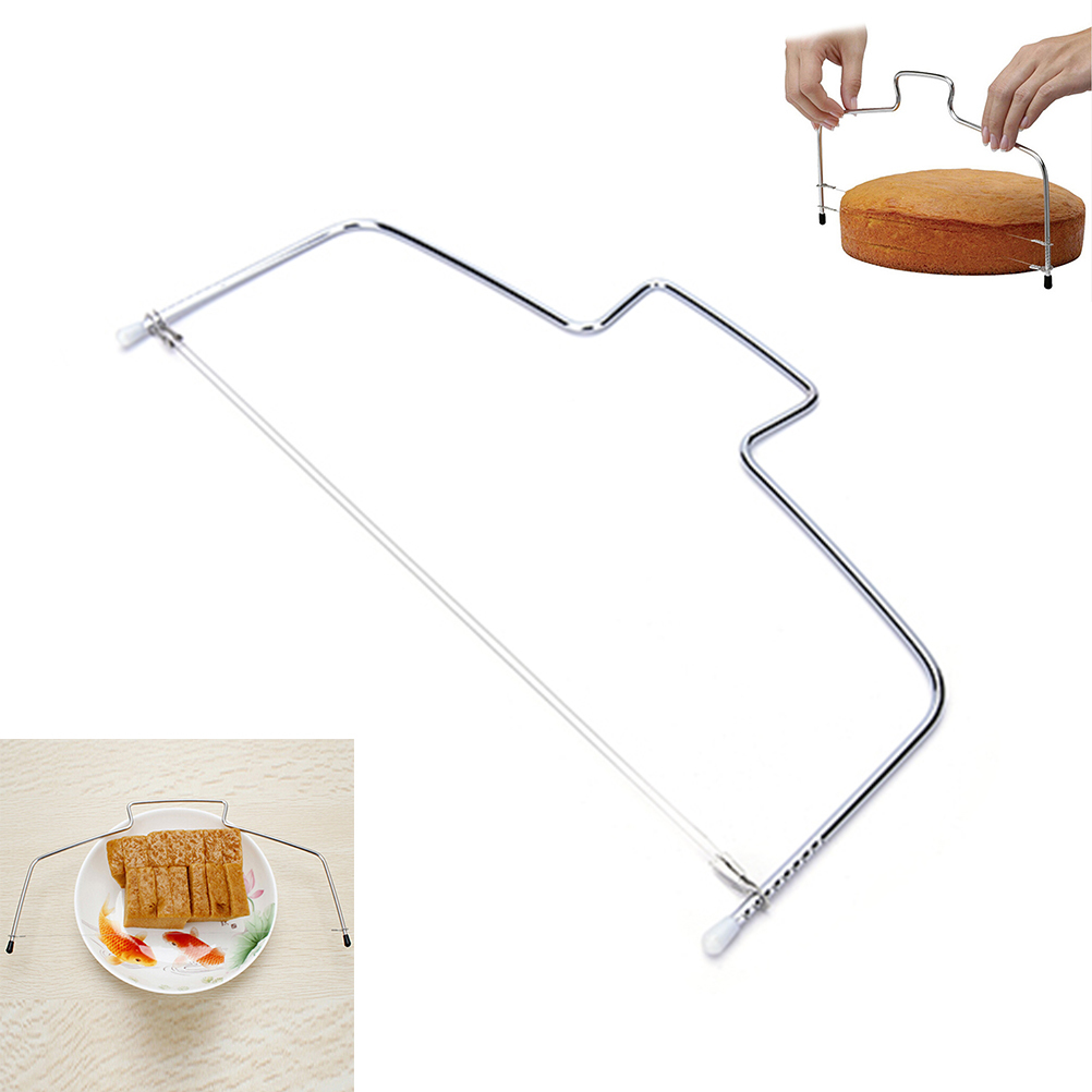 Adjustable Wire Cake Slicer Leveler Pizza Dough Cutter Trimmer Tool ...