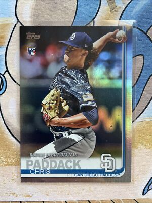 2019 Topps Update Chris Paddack Rookie Debut Refractor San Diego Padres ...