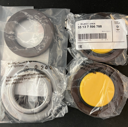 New Genuine BMW Dustcover Plate + 3 Shaft Seal 33137600693 33121213949 ...
