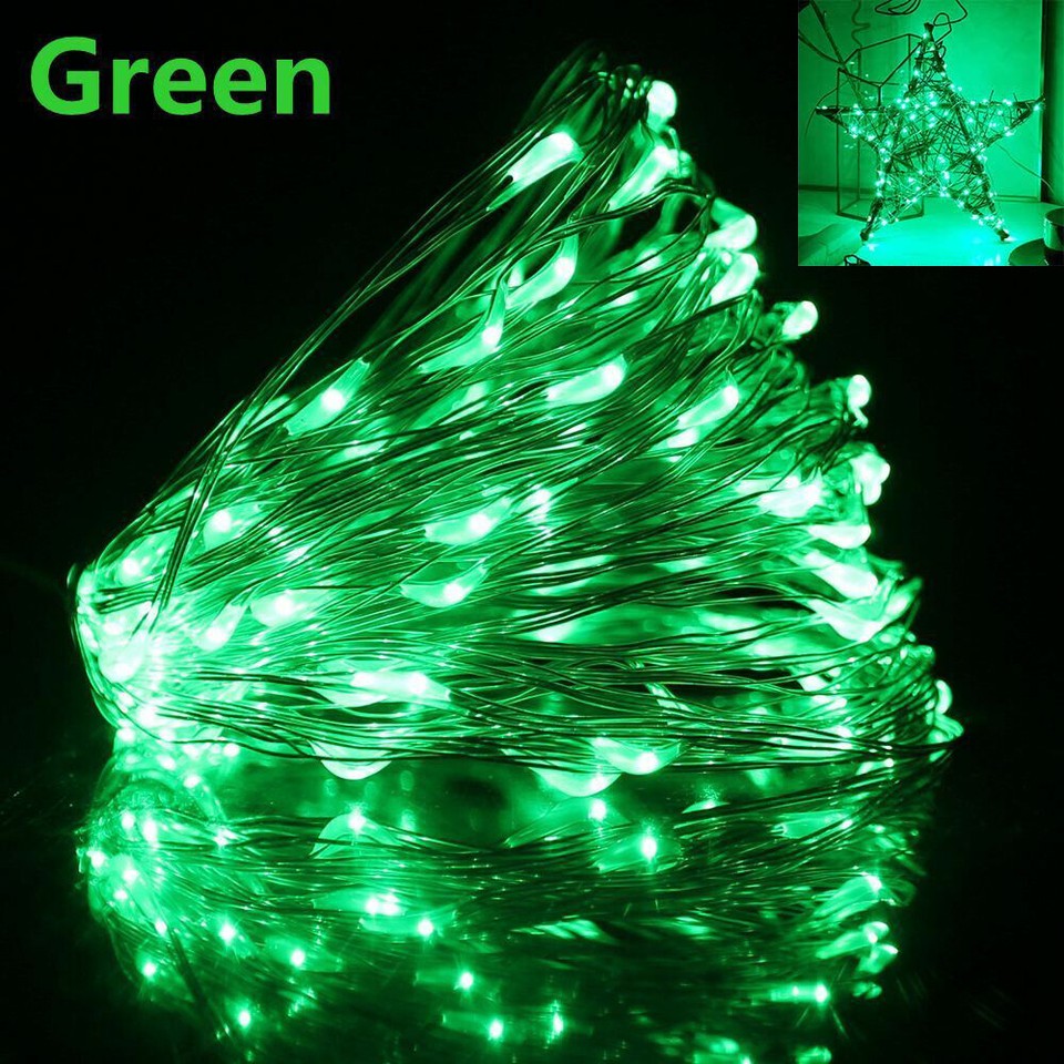 100LED DIY Micro Copper Wire Fairy String Lights Wedding Party Decor ...