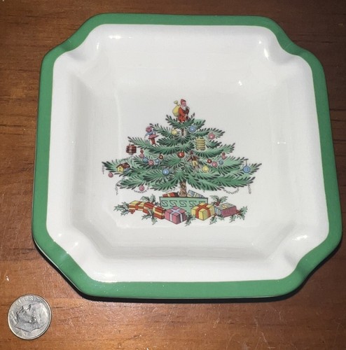 Spode Christmas Tree Small Square Dish S3324-H Candy Sauce Nuts Nice | eBay