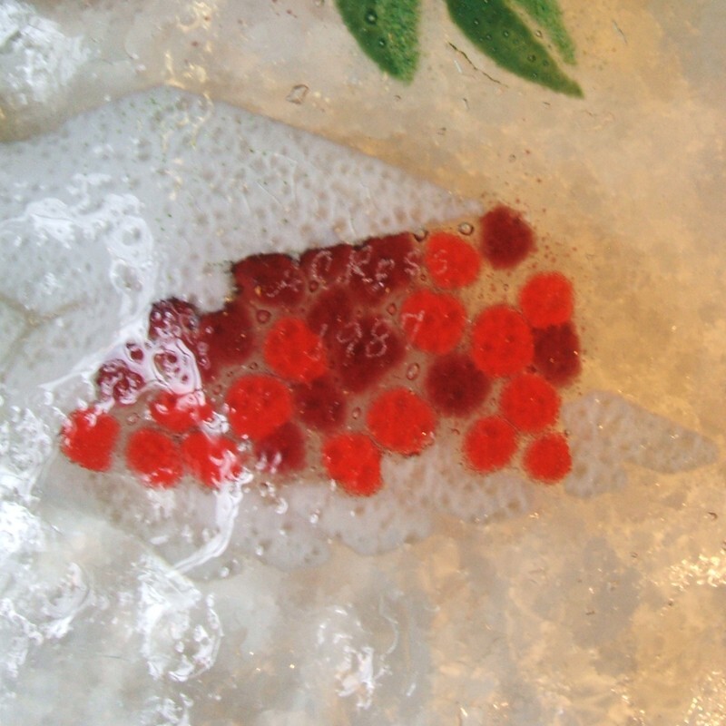 Anne C Ross 1987 Cranberry Fused Art Glass 8.5 Inch Plate Signed | eBay