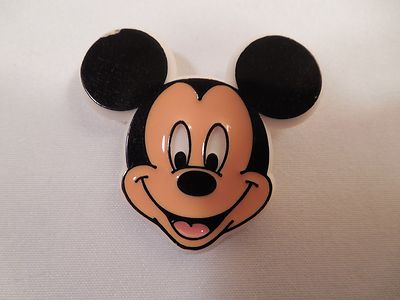 Rare Vintage Disney Plastic Mickey Mouse Pin ~ Made USA ~ Monogram ...