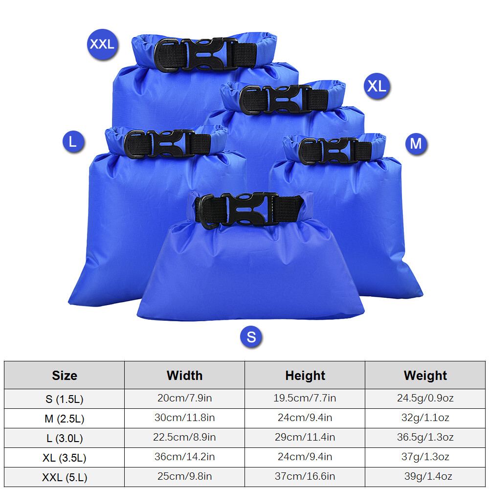 5 Pcs Waterproof Storage Bags Dry Sacks Smartphone Storage D7C1 | eBay