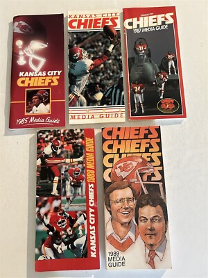 1985 86 87 88 89 KANSAS CITY CHIEFS Media Guide Yearbook DeBERG Cherry ...