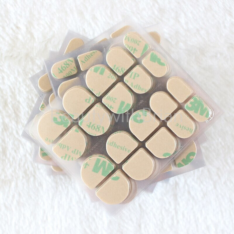 White Double Sided Adhesive Tabs Glue Tape False Nail Tips | eBay