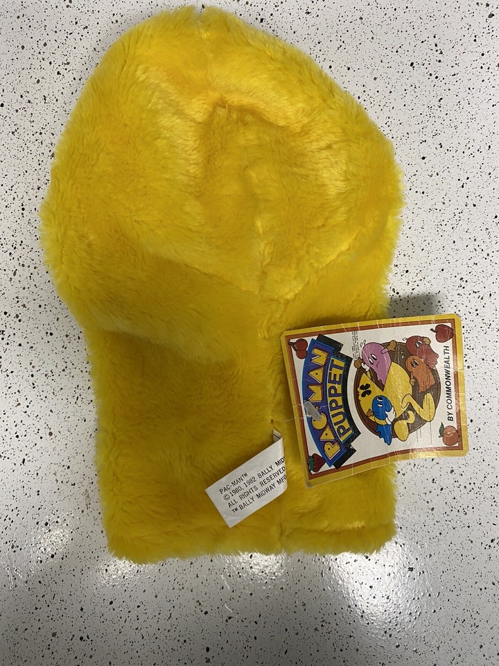 With Tags Vintage 1982 PAC-MAN Arcade Game Plush Hand Puppet ...