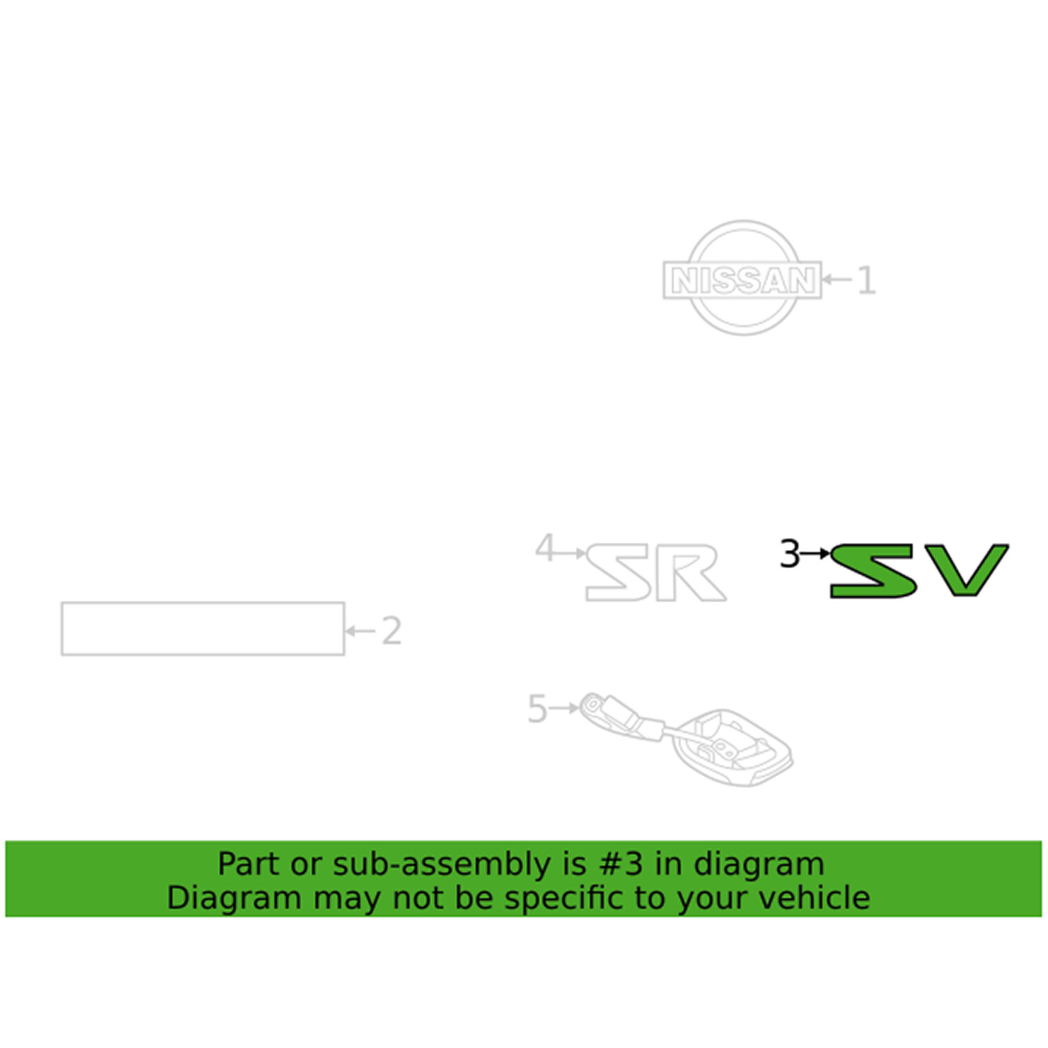 Genuine OEM Deck Lid Emblem for Nissan Sentra 2.0L L4 SV 2020-2021 | eBay