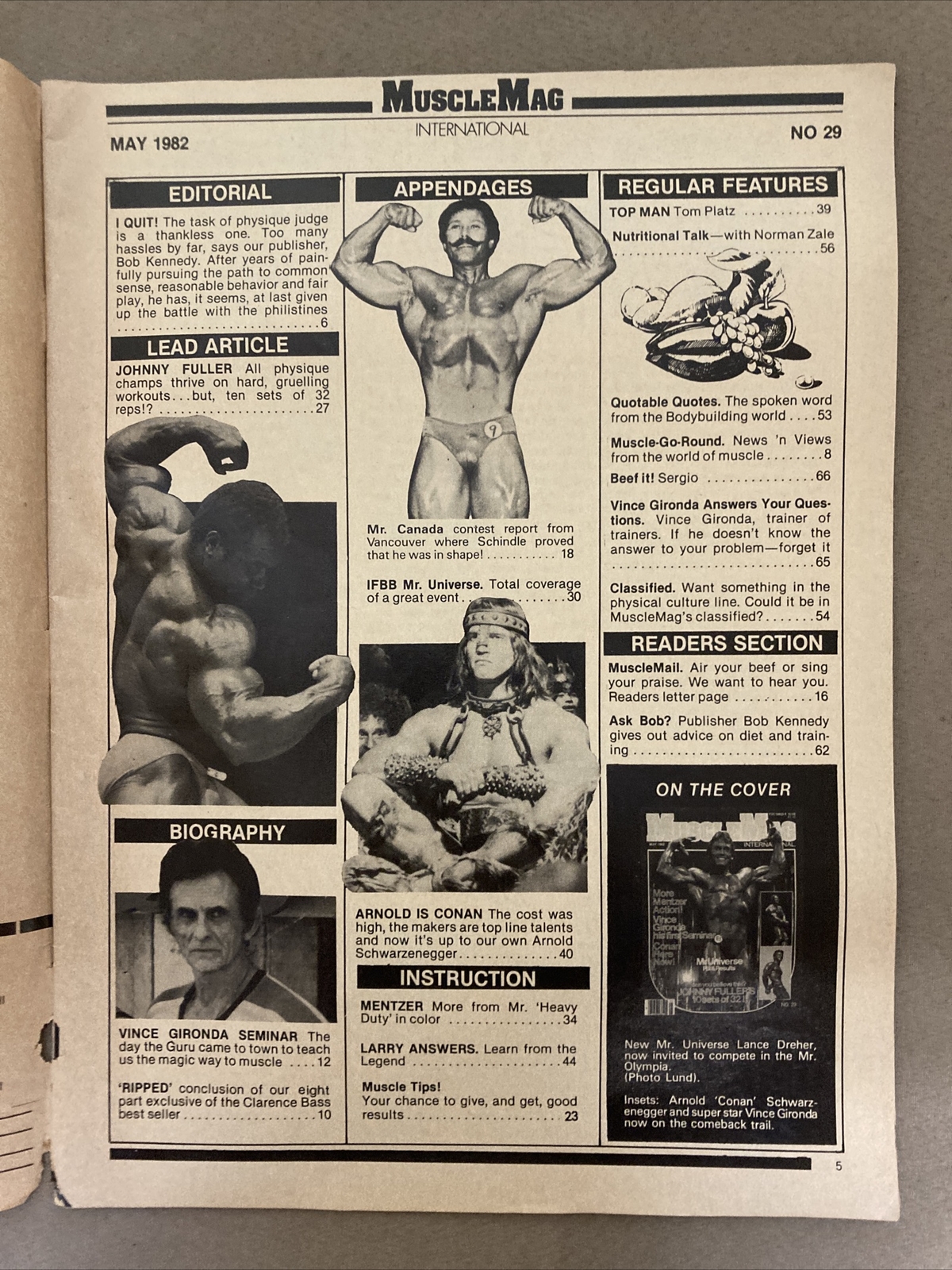 Musclemag International Bodybuilding Magazine / Lance Dreher / 05-82 | eBay