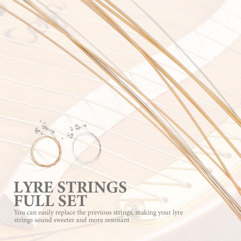 16 Pcs Lyre String Replacement Strings Set Instrument Accessory Parts ...