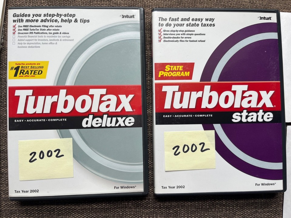 TurboTax Various Years/Editions (Premier, Deluxe, State etc) plus ...