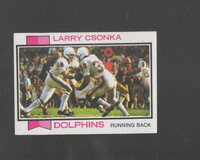 1973 Topps Football Card #100 Larry Csonka-Miami Dolphins Near Mint ...