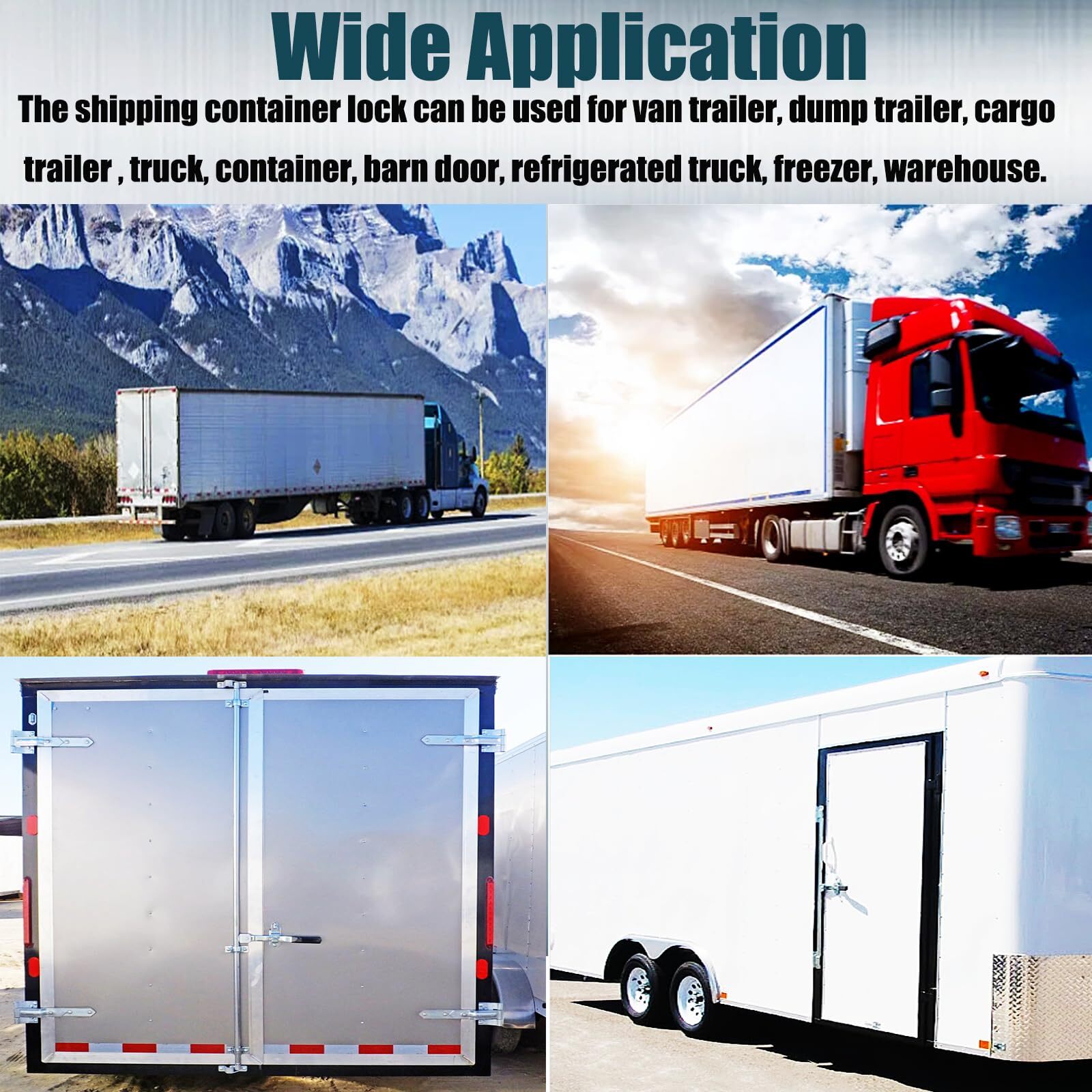 Enclosed Trailer Door Latch Cam Lock Latch Keeper 2 Pad Lockable Hasp ...