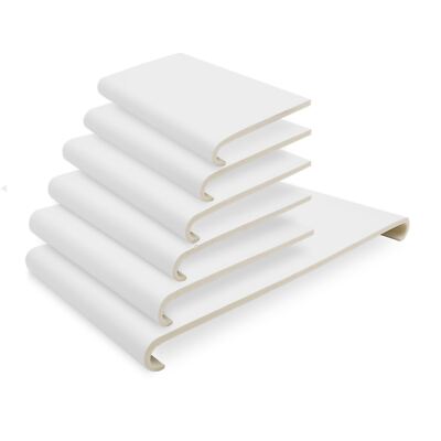 uPVC Window Board Cill Bullnose Capping Cover 9mm Internal Plastic PVC ...