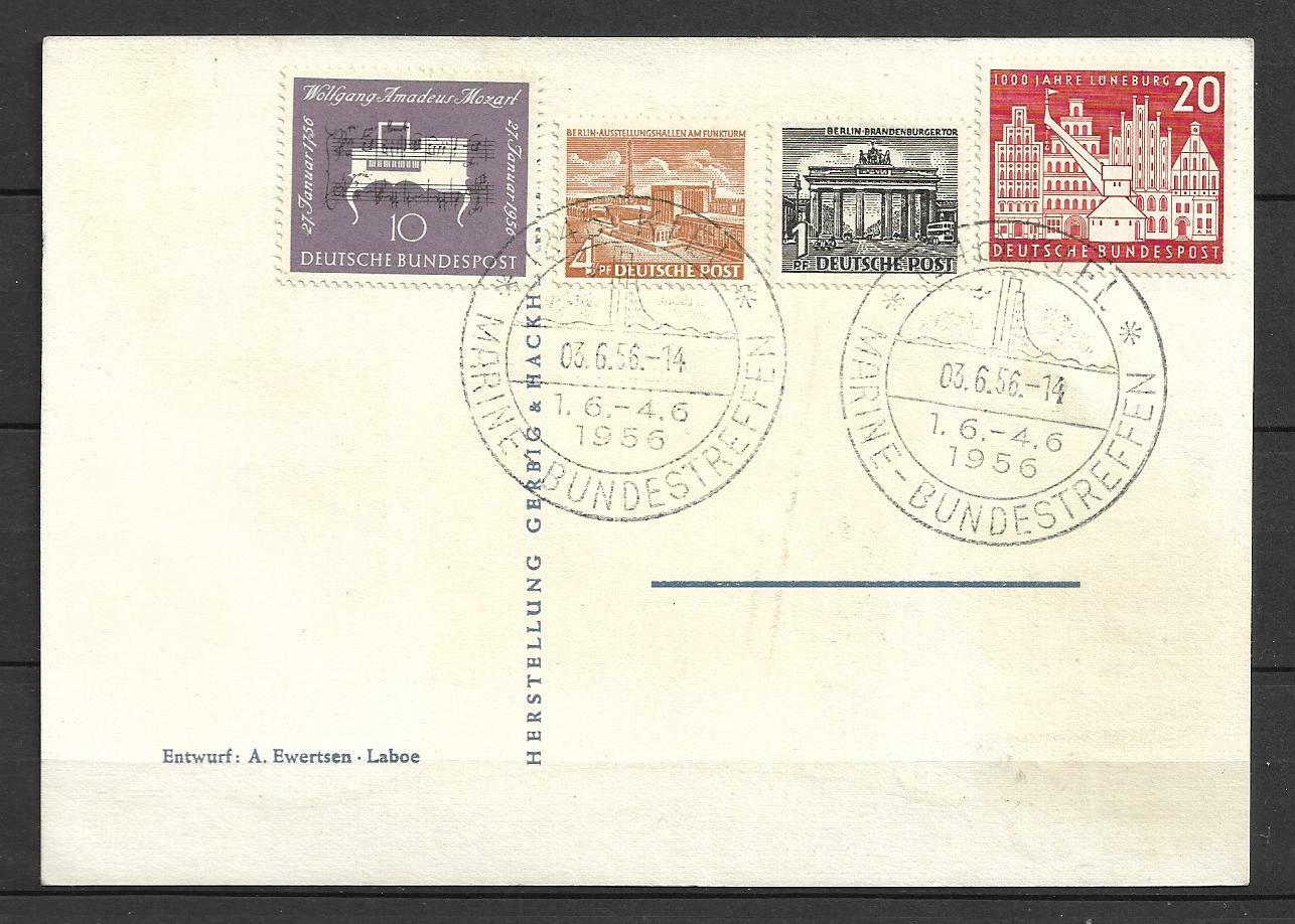 Germany - Marinebundes Treffen 1956 - Card - 2 Scan - VF Used ...