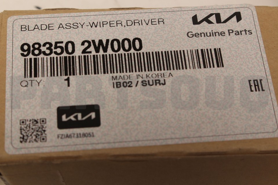 983502W000 Genuine Hyundai / KIA BLADE ASSY-WIPER,DS | eBay
