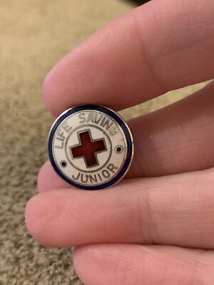 Vintage Life Saving Junior Silver Tone Enamel Lapel Pin (GW6) | eBay