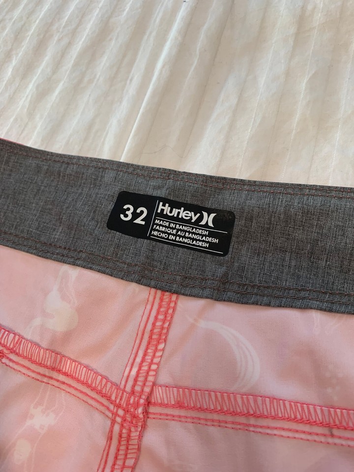 NWT HURLEY MENS SWIM MERMAID PINK BOARD SHORTS SIZE 32 | eBay