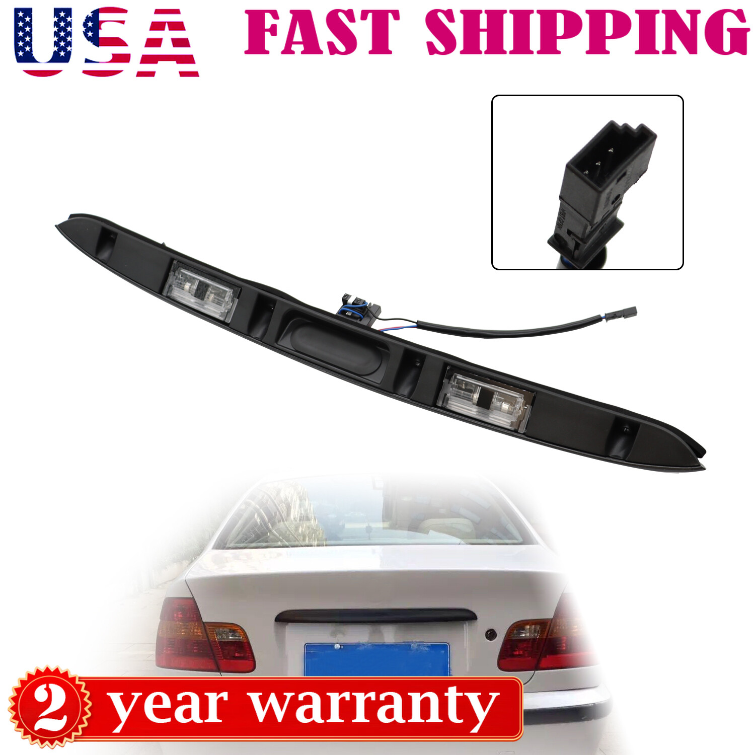 Trunk Lid Grip With Key Button For BMW E46 325i 328i 330i 1999-2001 ...