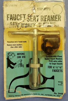 Vintage Keystone FAUCET Seat Reamer # 2448 HATBORO PENNSYLVANIA 1970's ...