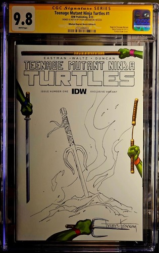 TMNT 1 NYCC Weapon BLANK LTD TO 250 Signed + Sai Sketch Tyler Kirkham ...