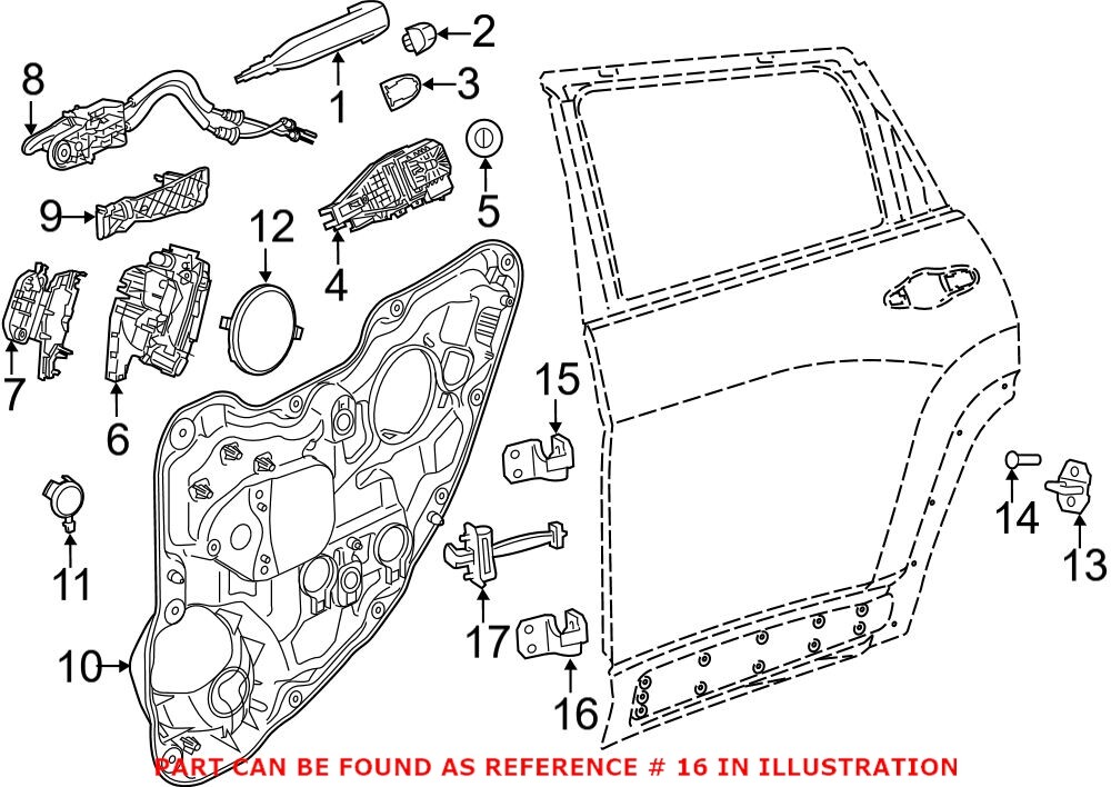 Genuine Mopar Door Hinge 68140736AB | eBay