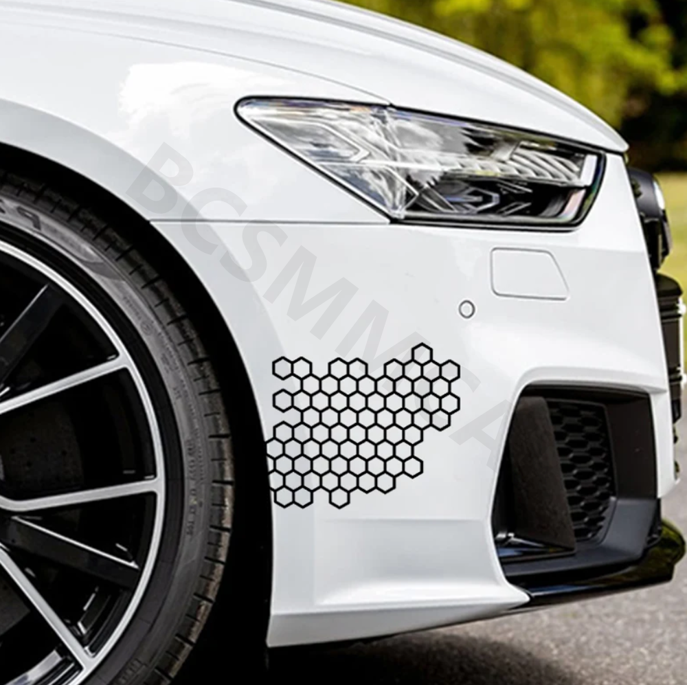 2pcs Car Camouflage Kit Hexagon Honeycomb Side Stickers Decals Graphic ...