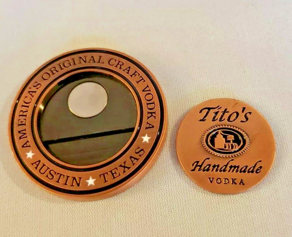 Tito's Vodka Copper Magnet Golf Ball Marker Coin Medallion sports man ...