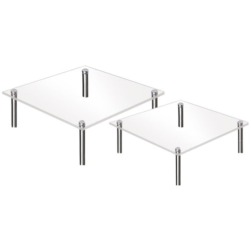 2 Pcs Clear Display Risers Dessert Stands Cake for Party Acrylic Holder ...