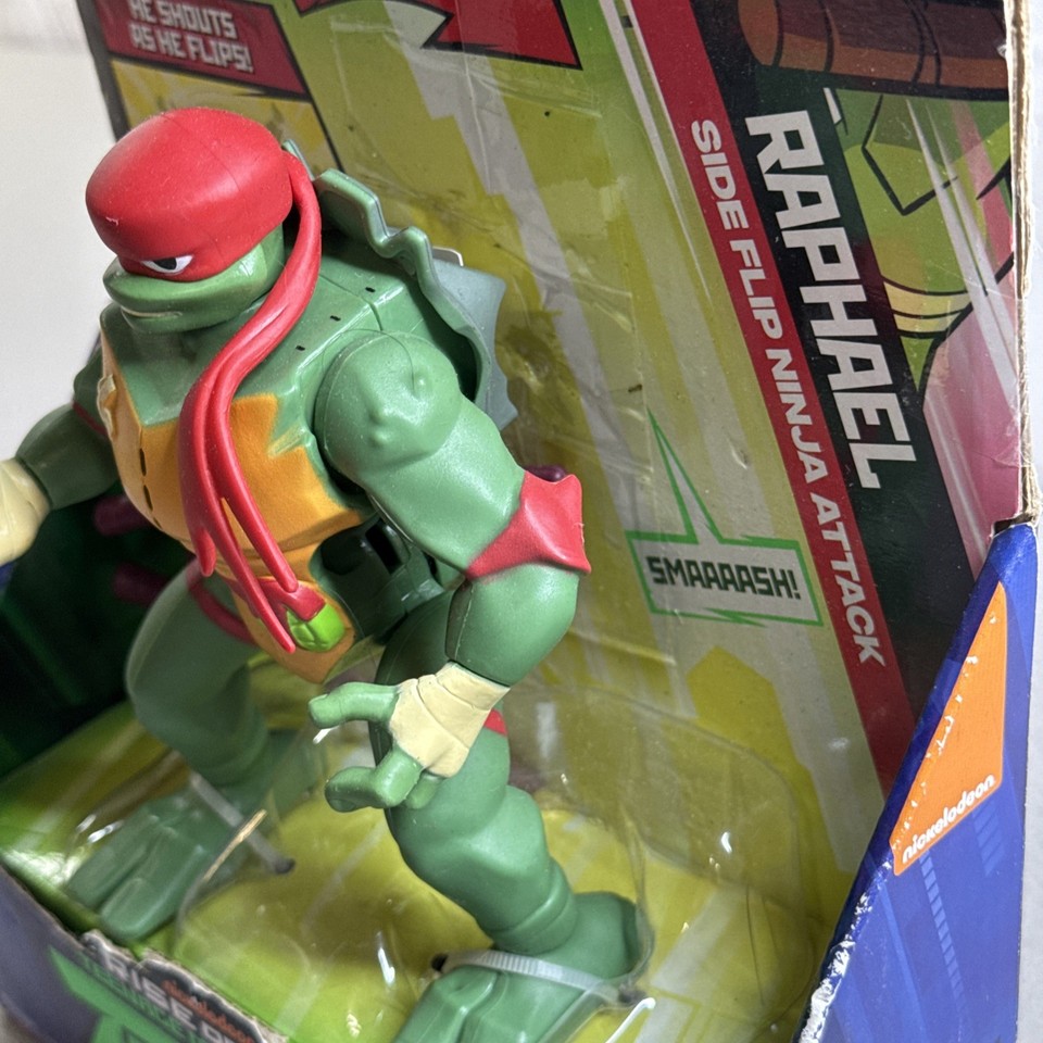 TMNT Raphael Side Flip Ninja Attack Rise of the Teenage Mutant Ninja ...